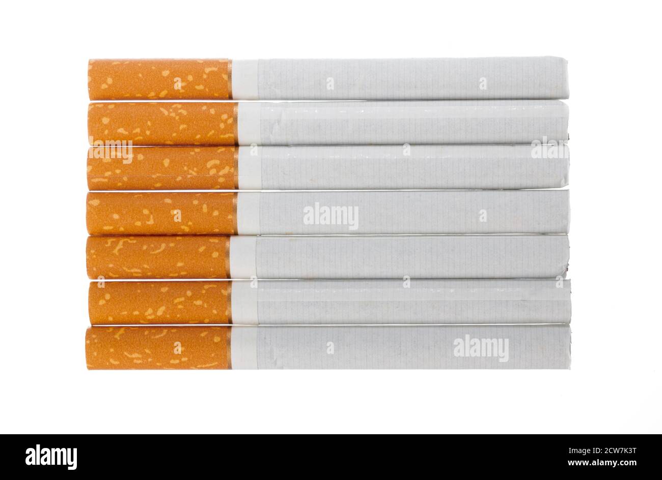 Bunch of unlit cigarettes isolated on white Stock Photo - Alamy