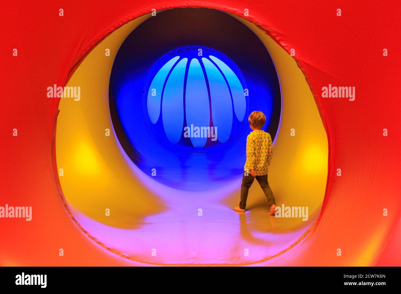 People enjoy the Daedalum Luminarium immersive light installation by ...
