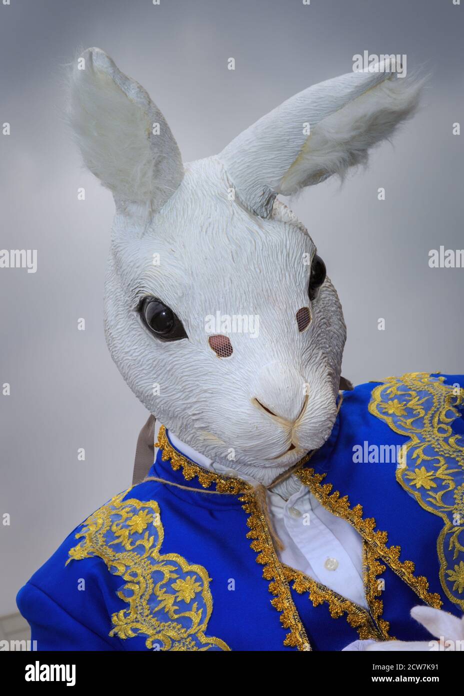 A cosplayer as the White Rabbit from Alice in Wonderland character ...