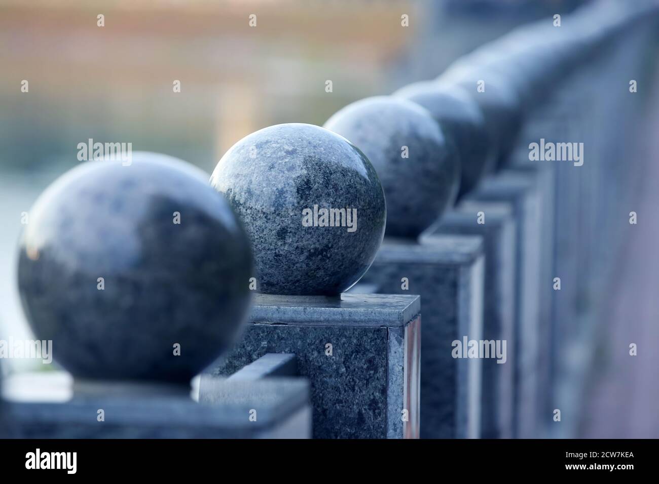 long marble column with round top Stock Photo - Alamy