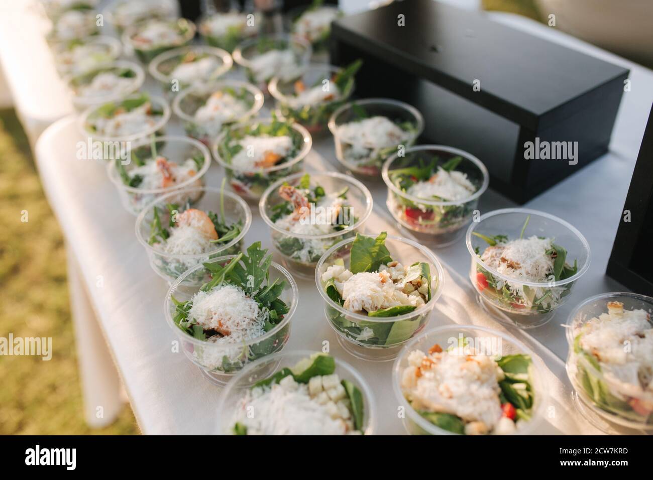 Different luzury snacks and antipasto on party. Gig table with snack ...