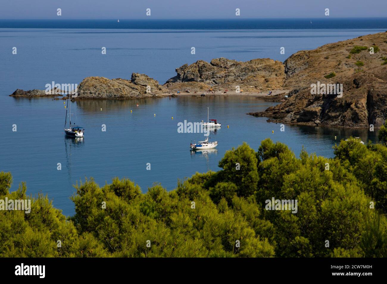 The peninsular of Cap Ras in Llanca, Costa Brava, Catalonia, Spain ...