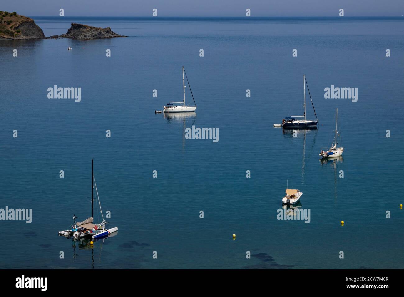 The peninsular of Cap Ras in Llanca, Costa Brava, Catalonia, Spain ...