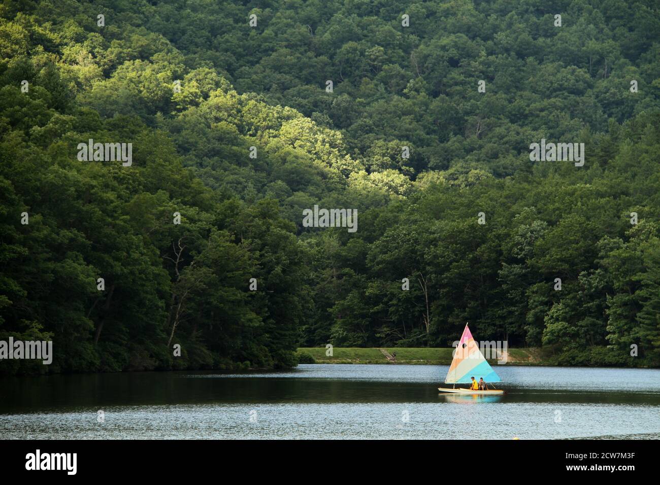 Boat on Sherando Lake in Virginia, USA Stock Photo - Alamy