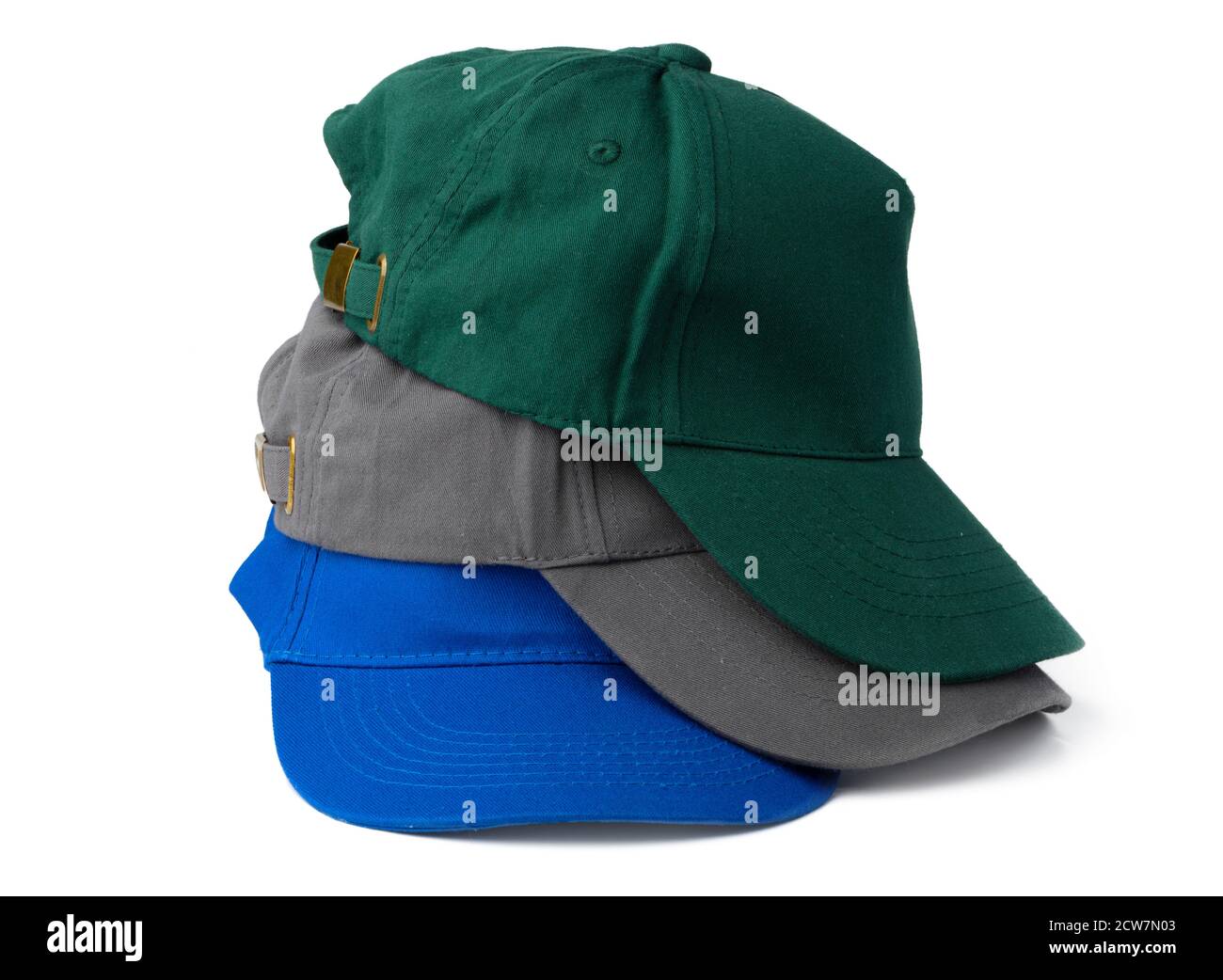 Stack of baseball caps isolated on white background Stock Photo - Alamy