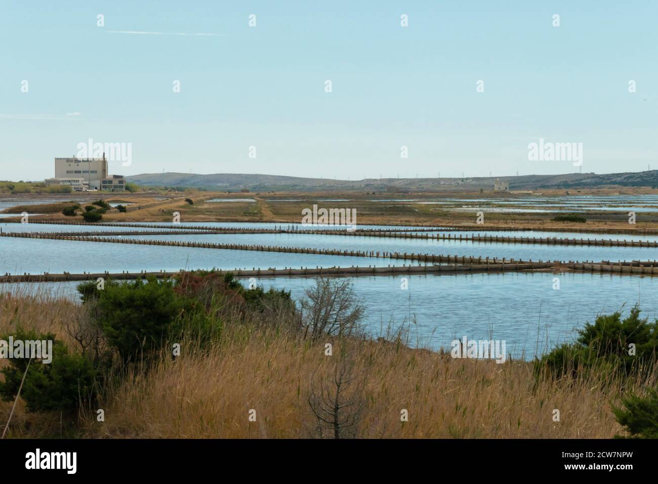 Old Saline salt factory on island Pag. Producing traditional salt from ...