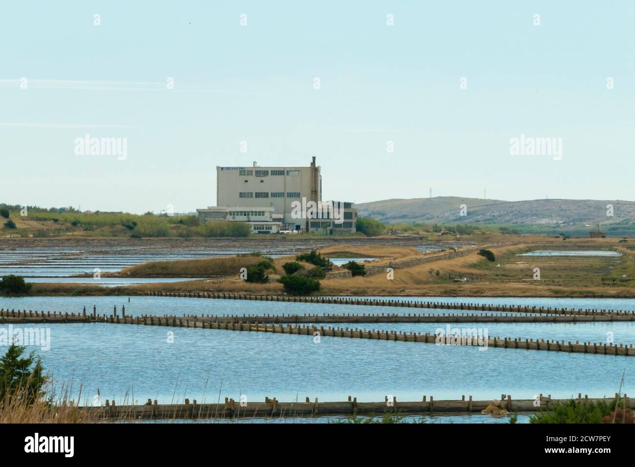 Old Saline salt factory on island Pag. Producing traditional salt from ...
