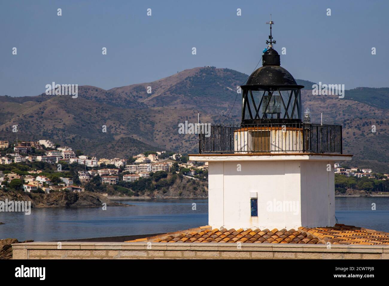 Lighthouse of Punta Sarnella, Port de la Selva, Costa Brava, Catalonia ...