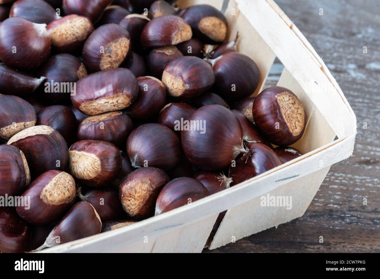 Autumn chestnut season in September Stock Photo - Alamy