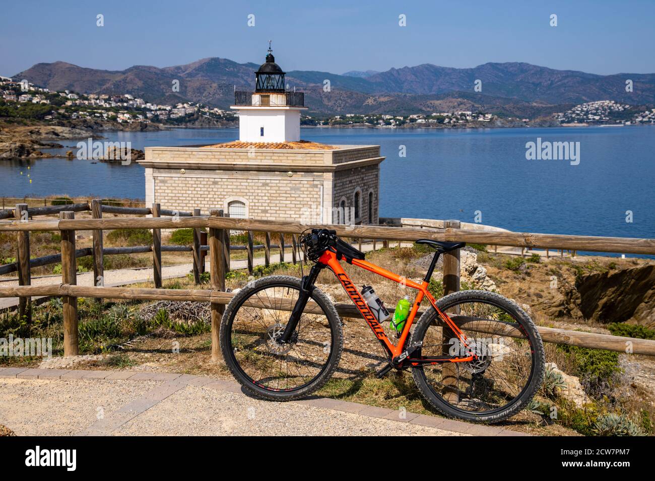Lighthouse of Punta Sarnella, Port de la Selva, Costa Brava, Catalonia ...
