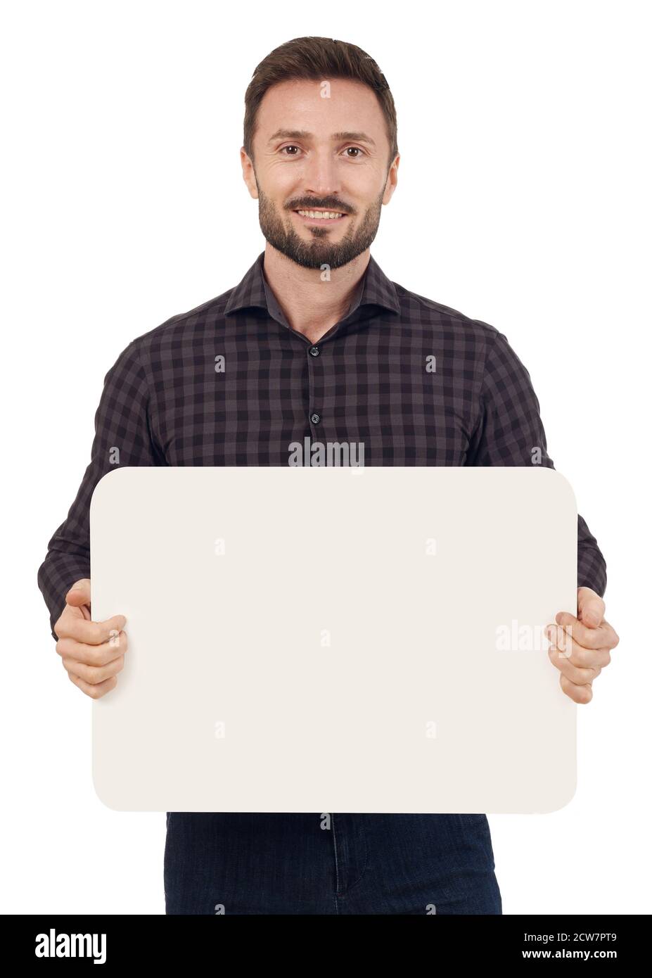 Man holding sign hi-res stock photography and images - Alamy