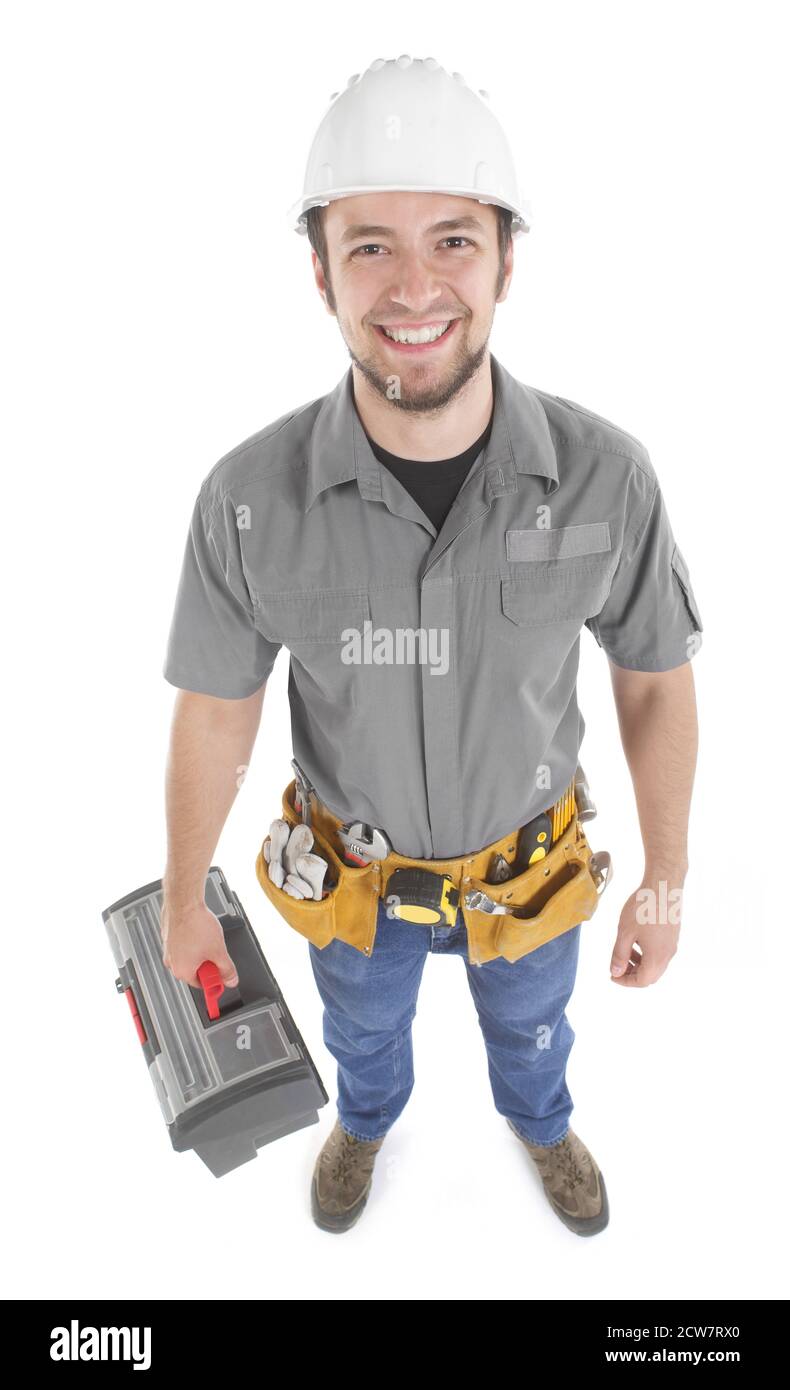 Handyman with toolbox Stock Photo - Alamy