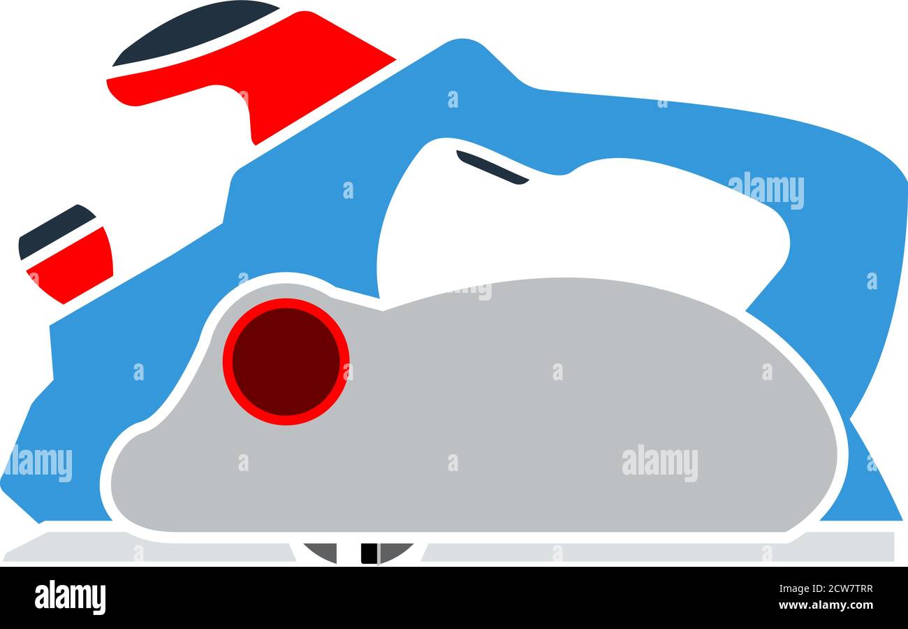 Electric Planer Icon. Flat Color Design. Vector Illustration Stock ...