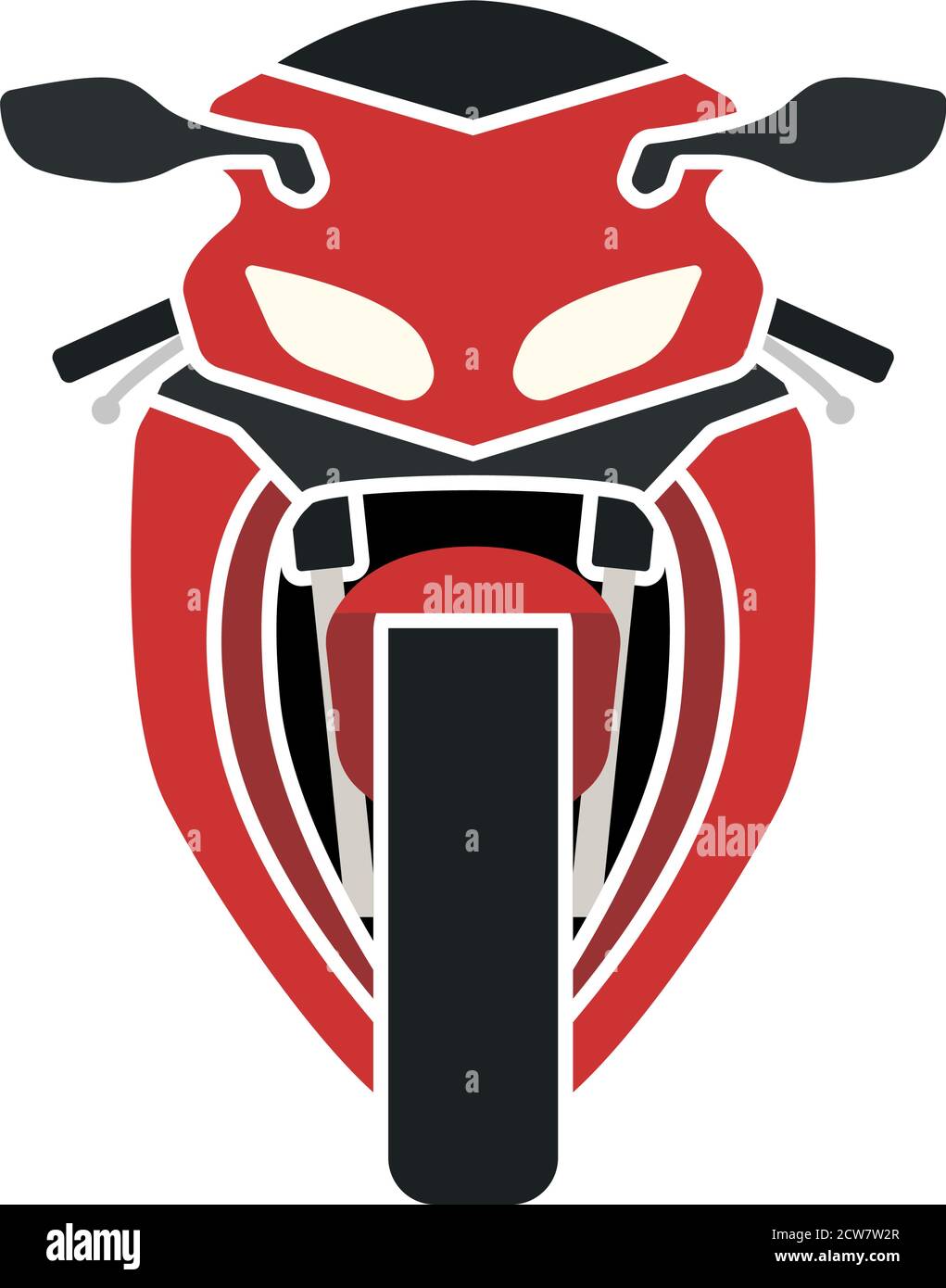 Motorbike front view Stock Vector Images - Alamy
