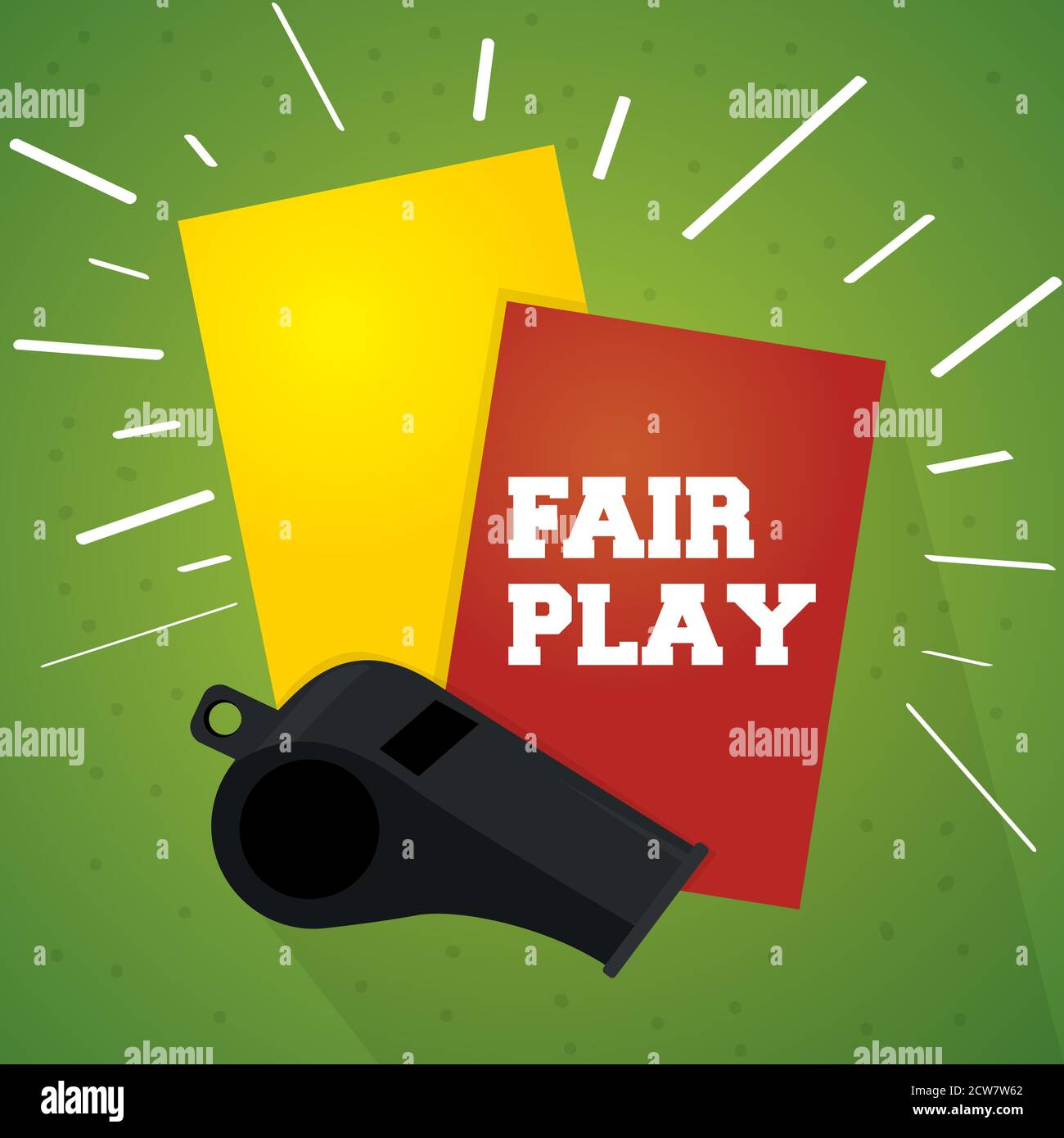 Soccer fair play illustration. Color cards and whistle - Vector Stock ...