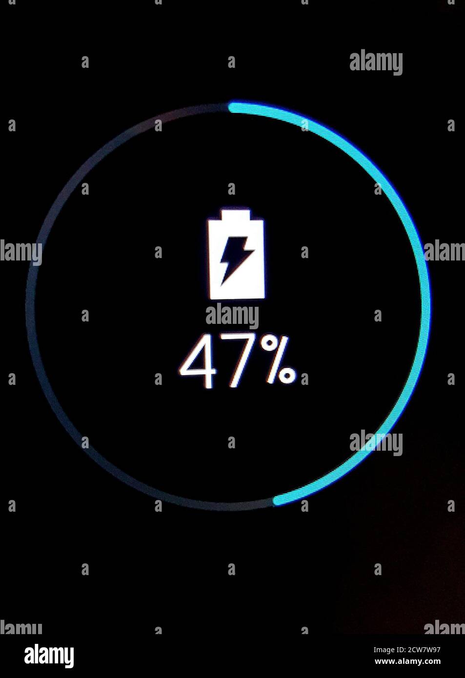 Battery level indicator on a smartphone hi-res stock photography and ...