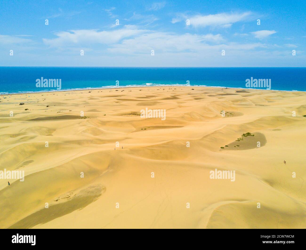 Aerial view of the beautiful desert by the Atlantic ocean Stock Photo ...