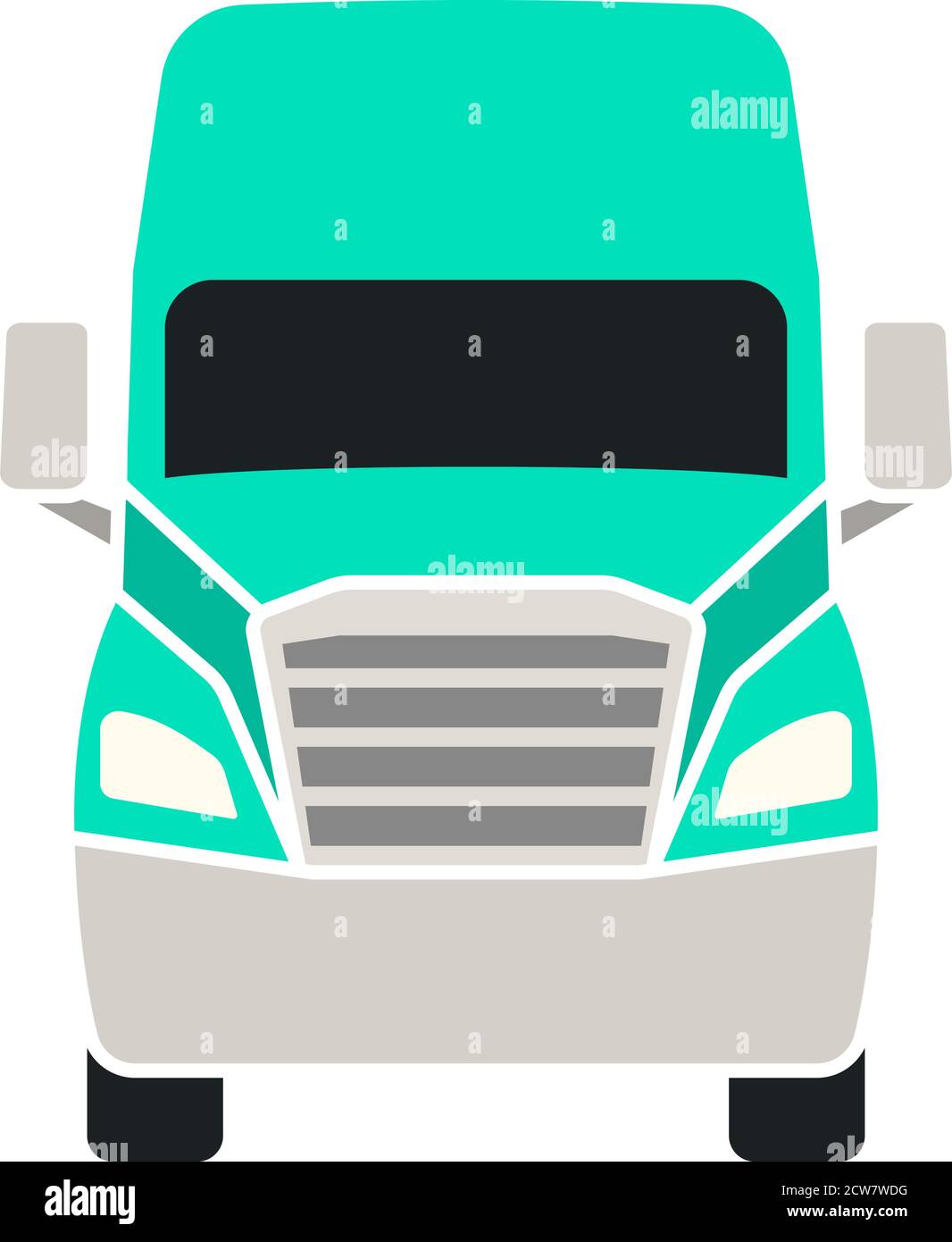 Truck Icon. Flat Color Design. Vector Illustration Stock Vector Image ...