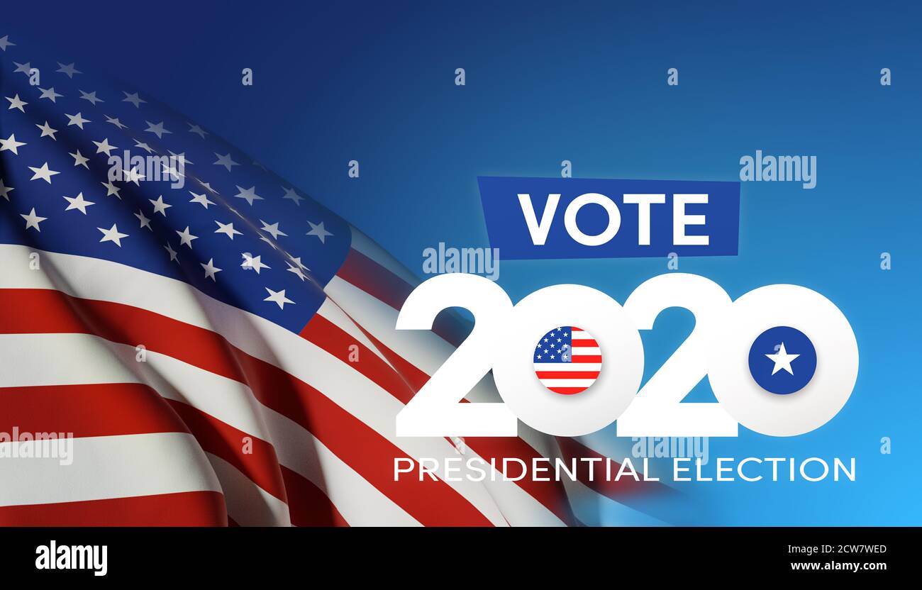 US Presidential Election. USA election banner with US symbols and ...