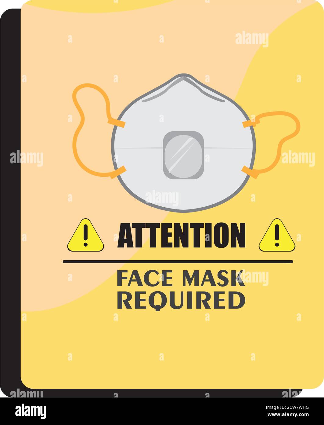 Face mask required poster. Covid-19 prevention - Vector Stock Vector ...