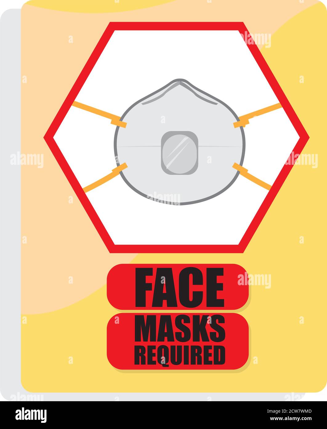 Face mask required poster. Covid-19 prevention - Vector Stock Vector ...
