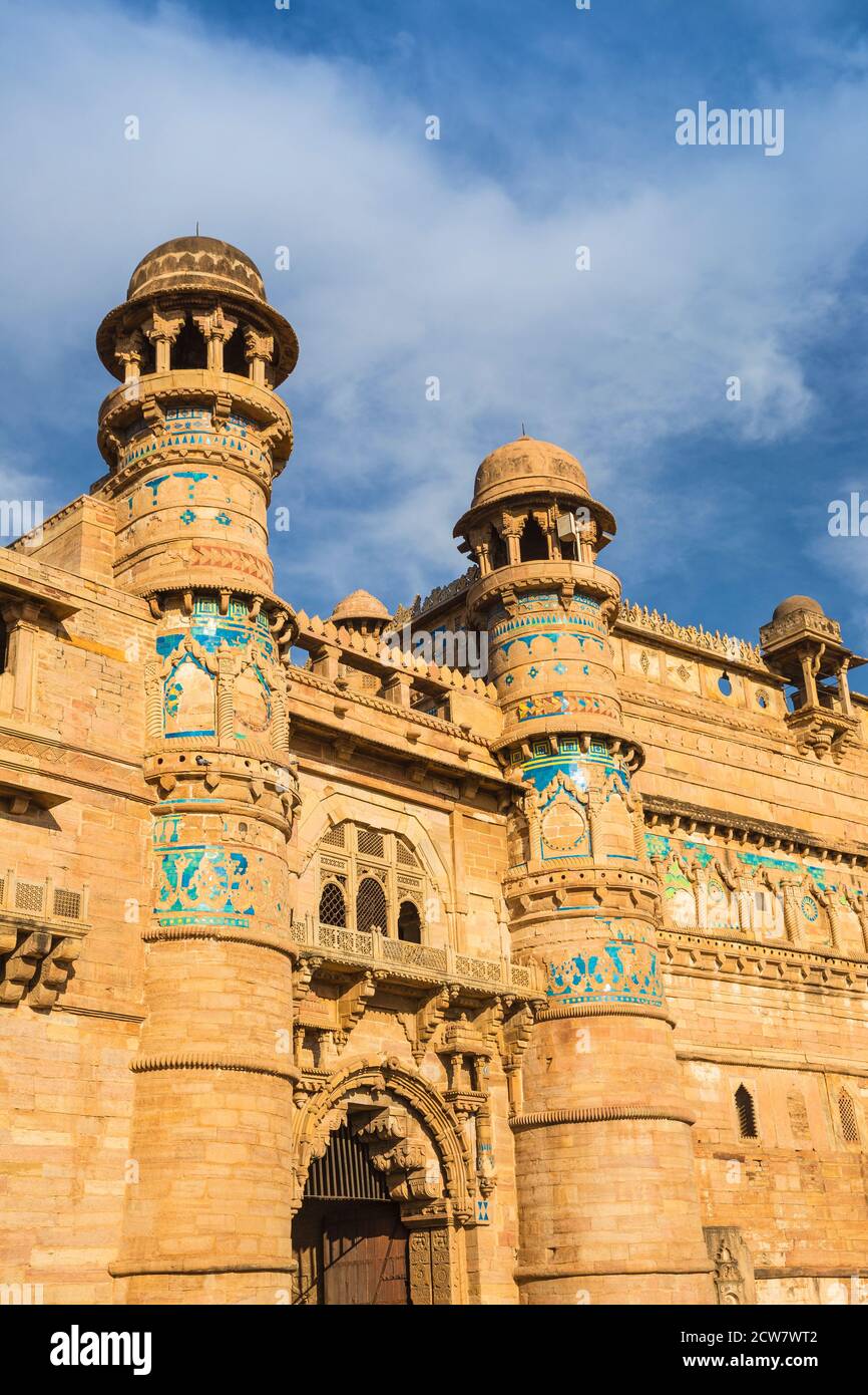 India, Madhya Pradesh, Gwalior, Gwalior Fort, Man Singh Palace ...