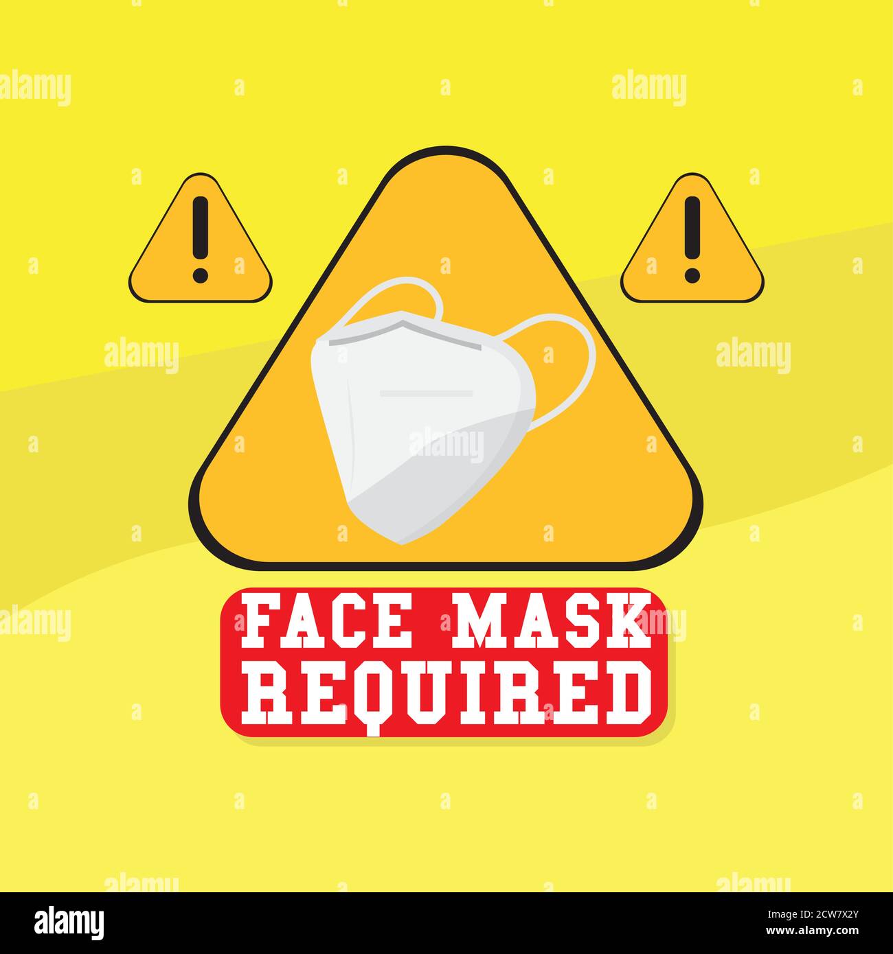 Face mask required poster. Covid-19 prevention - Vector Stock Vector ...