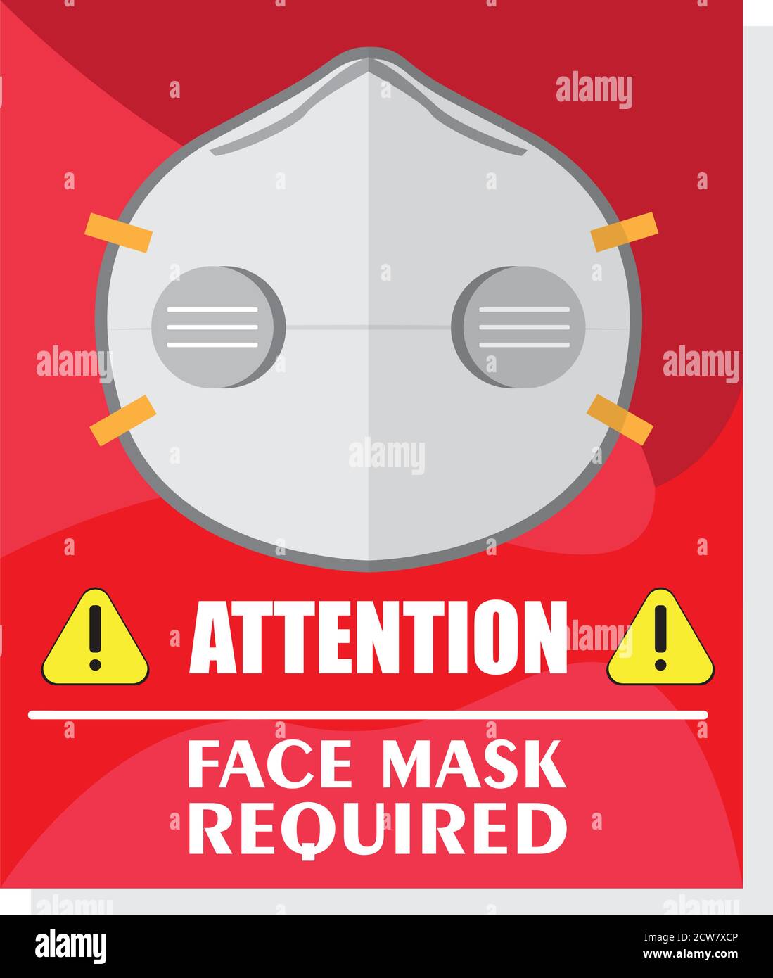 Face mask required poster. Covid-19 prevention - Vector Stock Vector ...