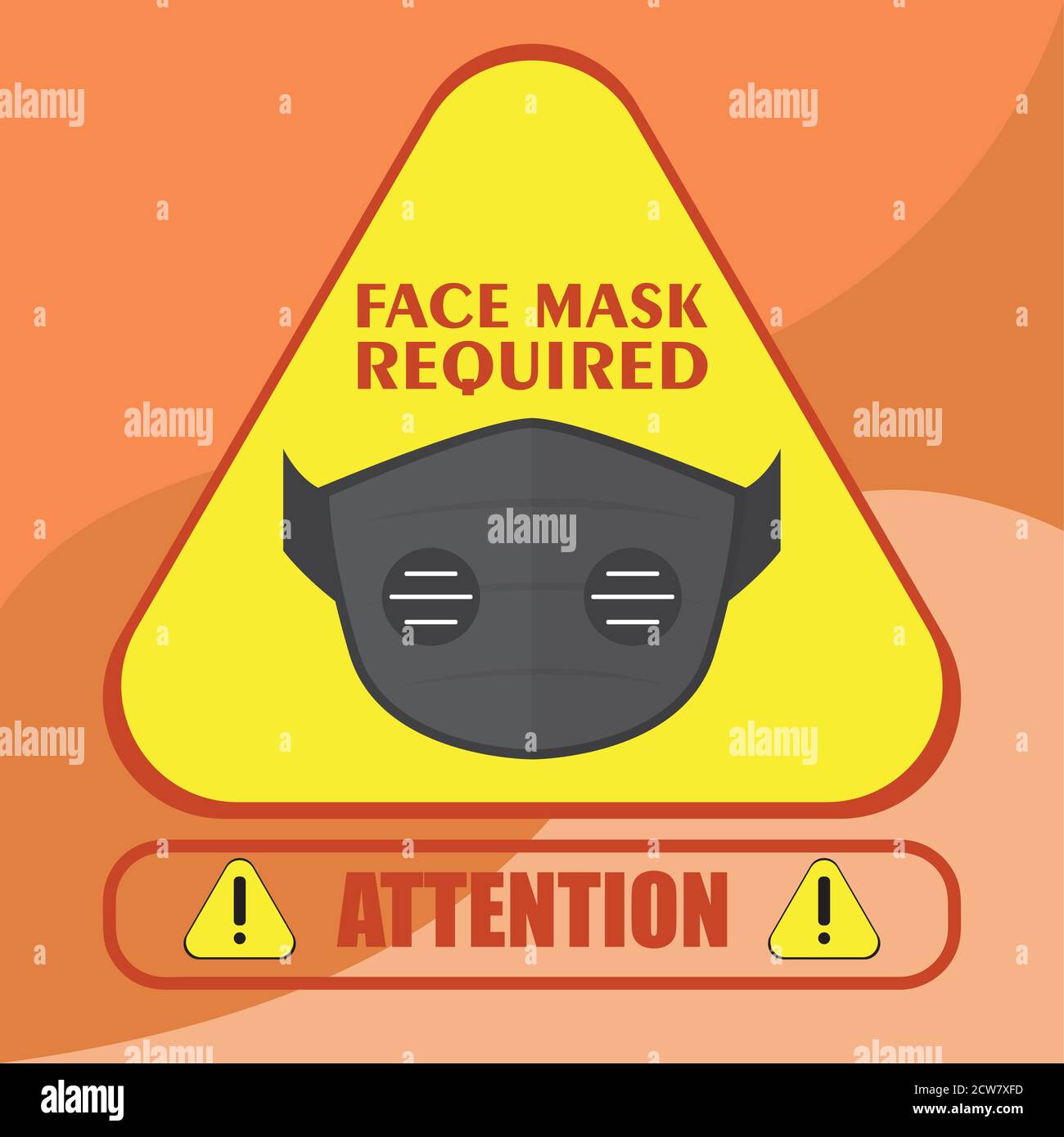 Face mask required poster. Covid-19 prevention - Vector Stock Vector ...