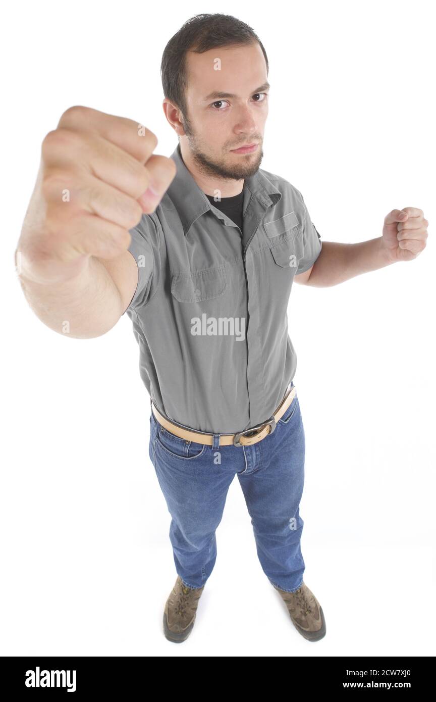 Man giving a punch Stock Photo - Alamy