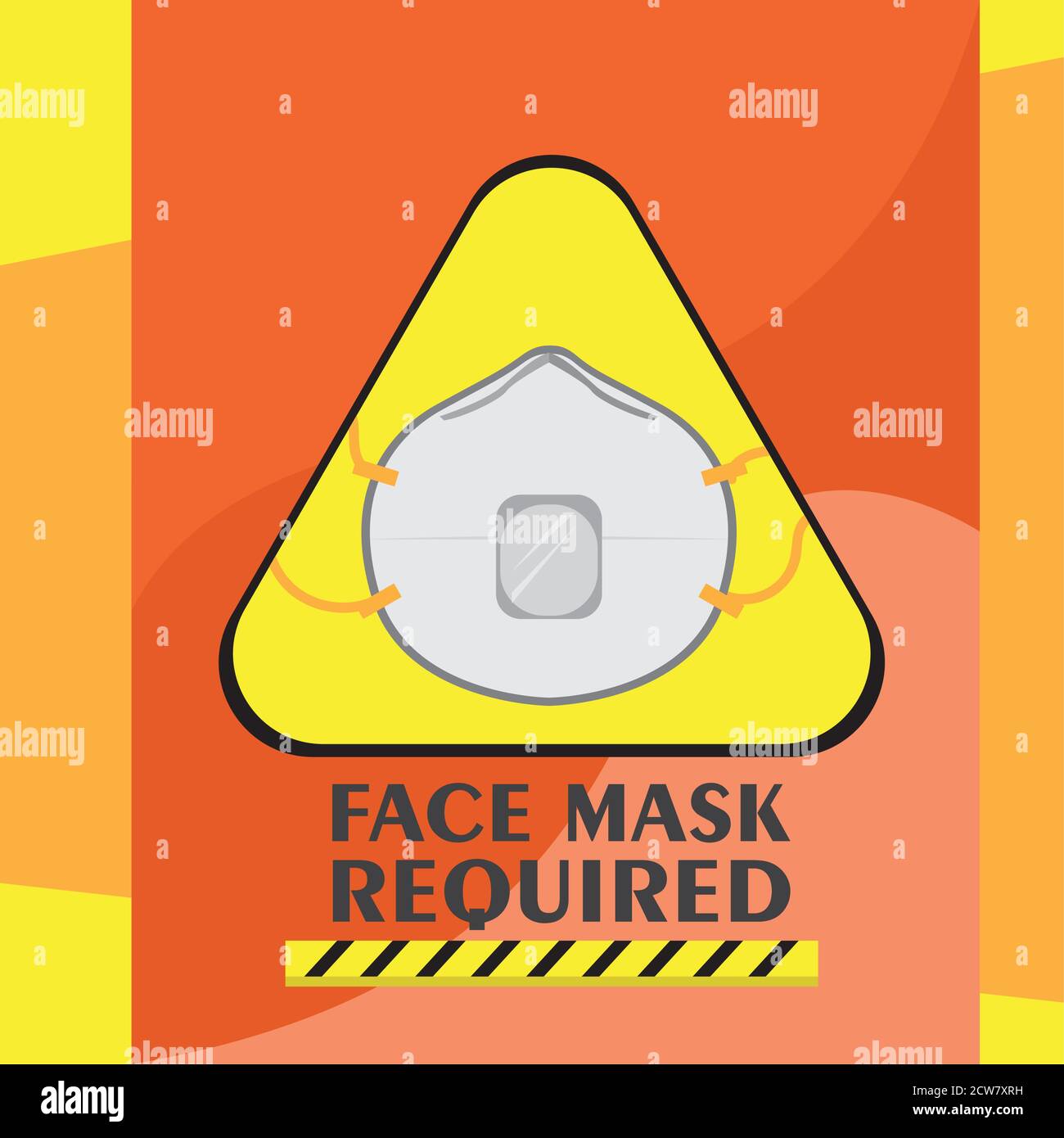 Face mask required poster. Covid-19 prevention - Vector Stock Vector ...