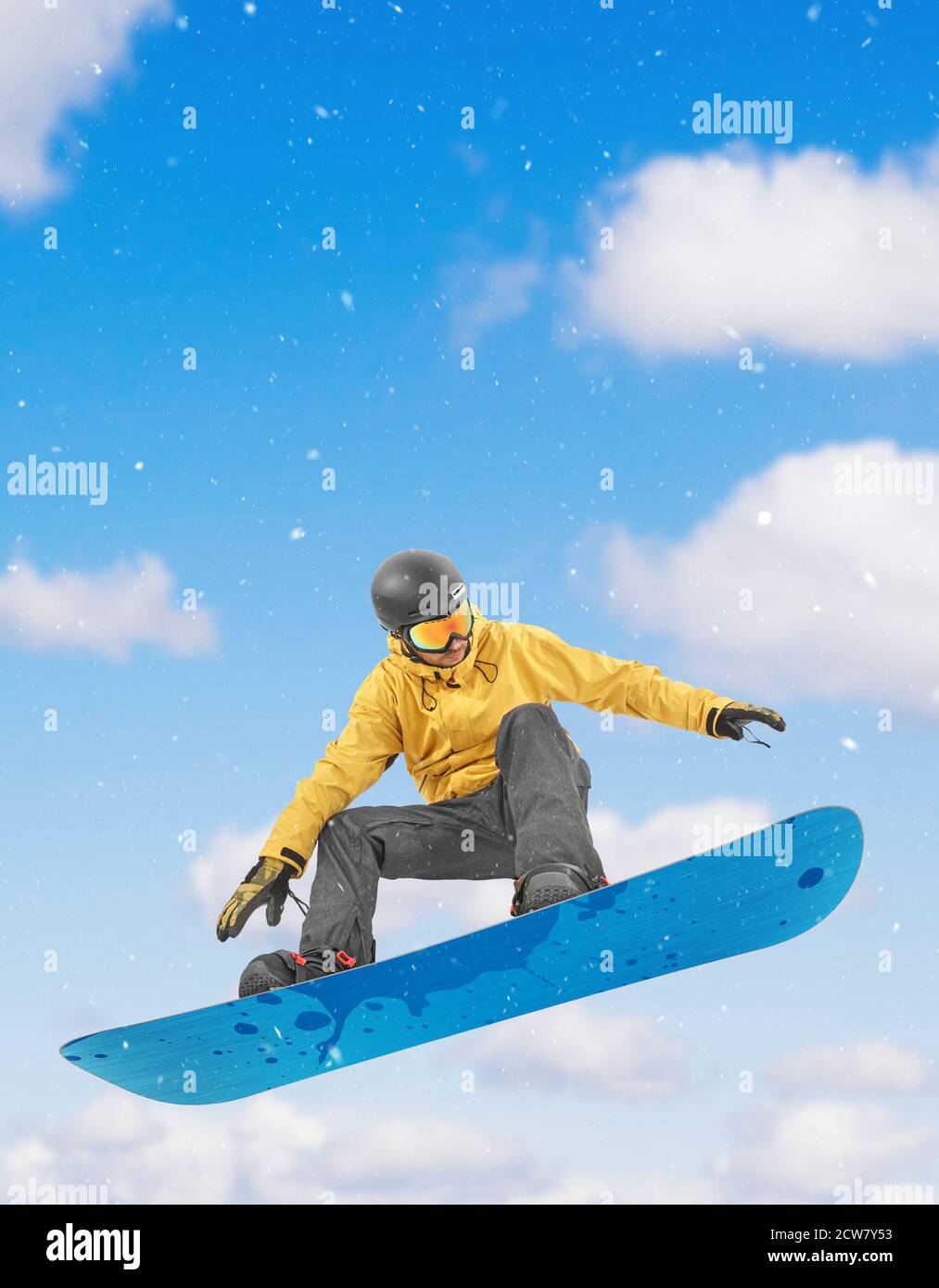 Snowboarder extreme jump in hi-res stock photography and images - Alamy