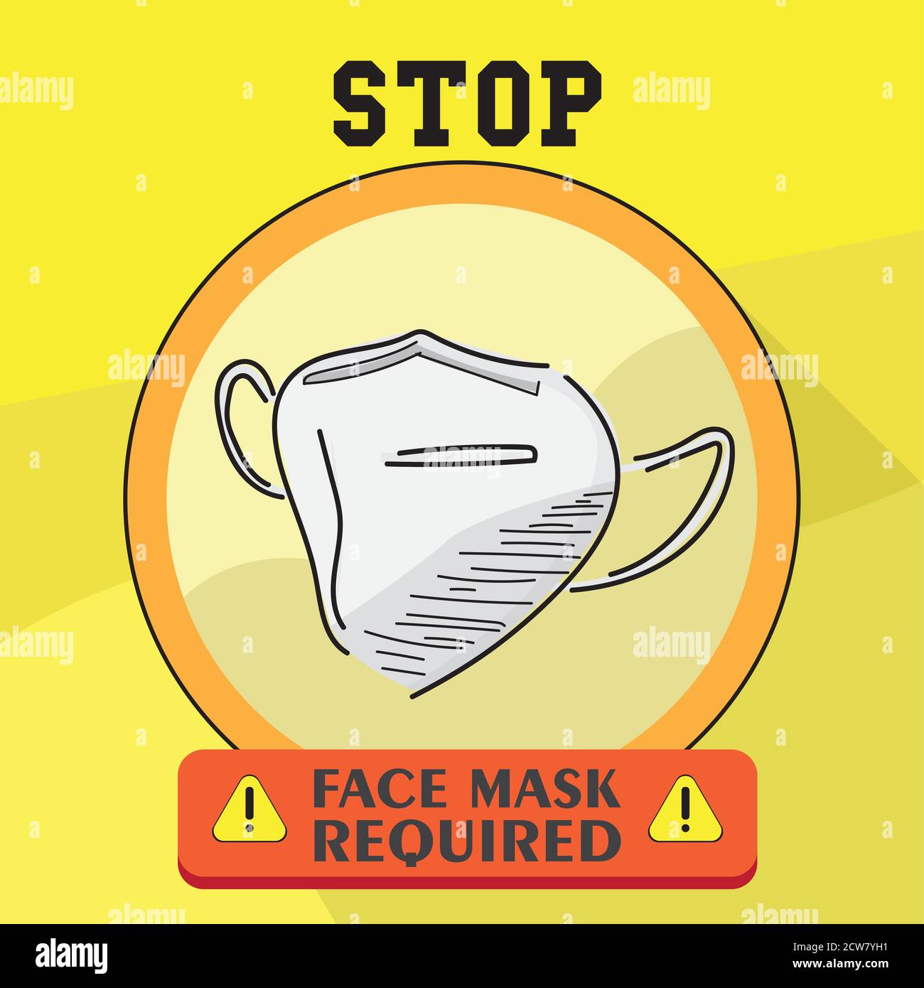 Face mask required poster. Covid-19 prevention - Vector Stock Vector ...