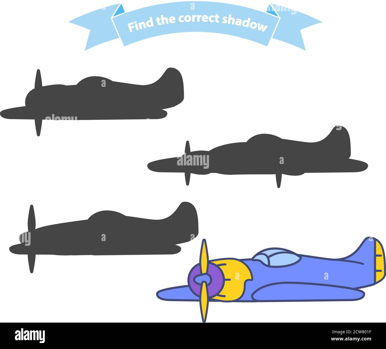 Find the correct shadow aircraft fighter.Flat illustration vector Stock ...