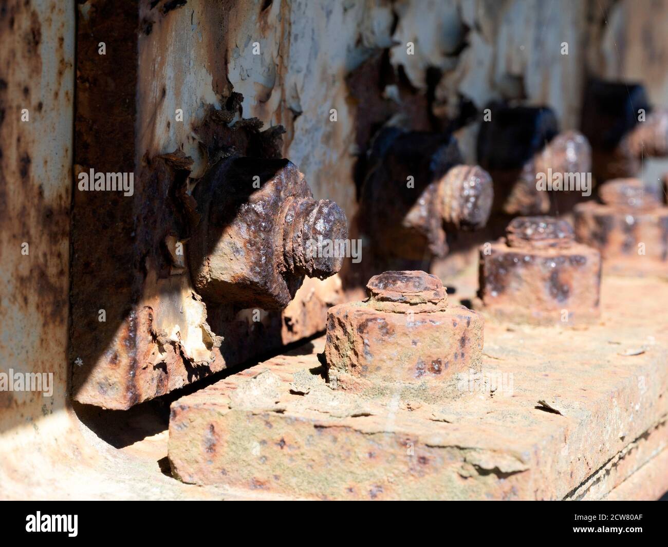 rusted bolt steel bridge detail Stock Photo - Alamy