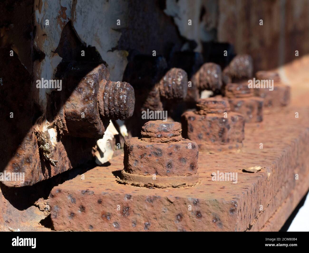 rusted bolt steel bridge detail Stock Photo - Alamy