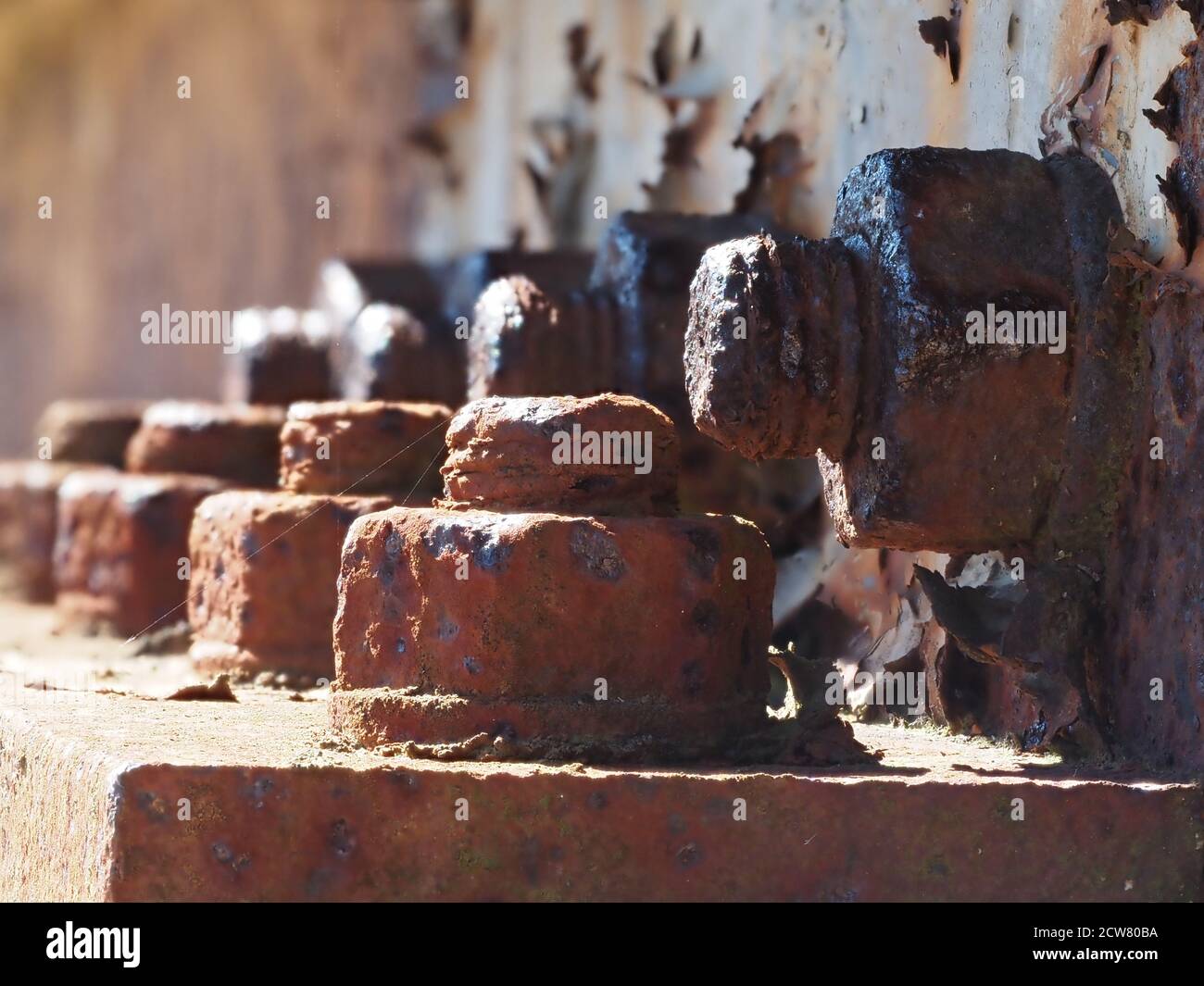 rusted bolt steel bridge detail Stock Photo - Alamy
