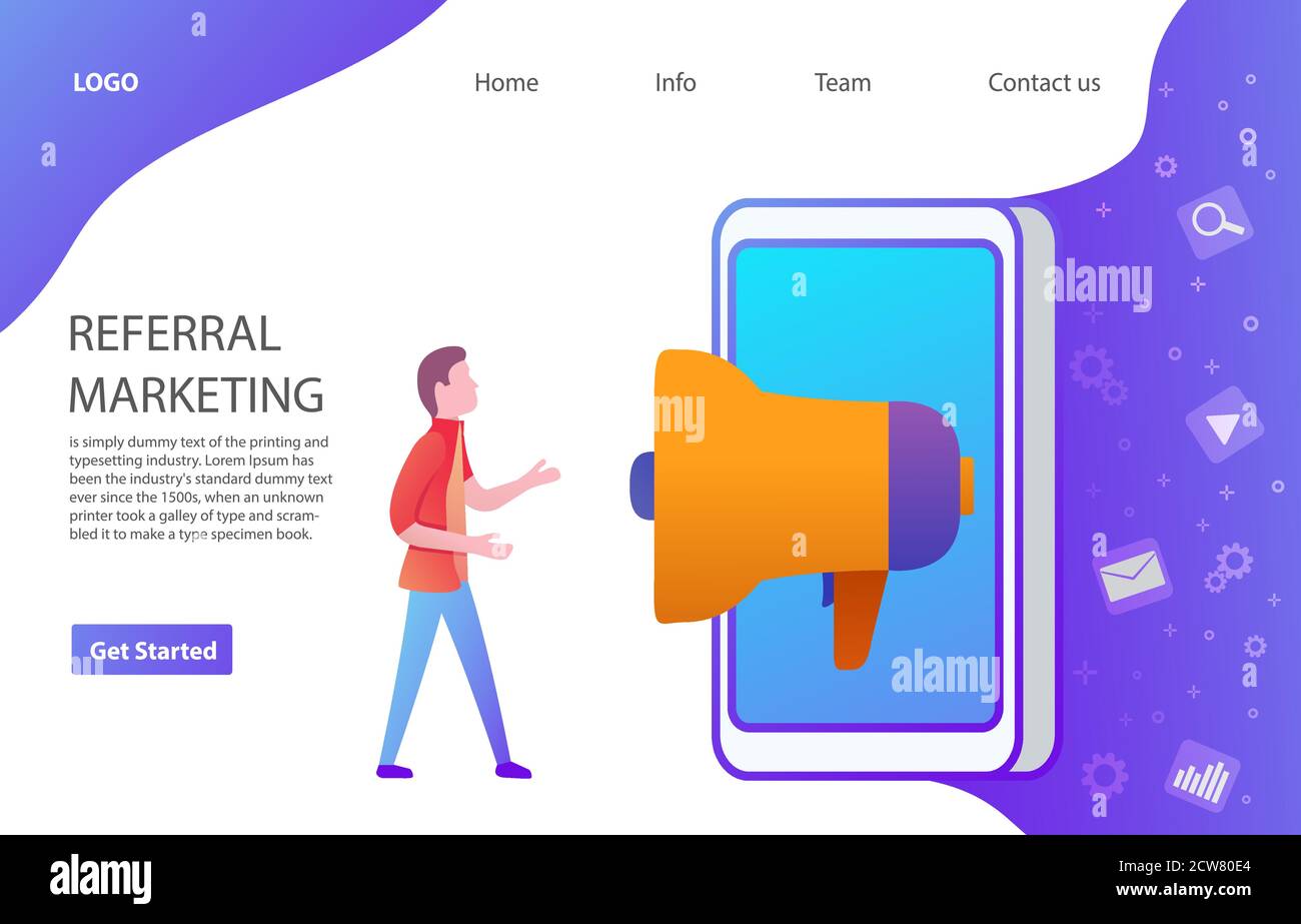 Referral marketing reference Stock Vector Images - Alamy