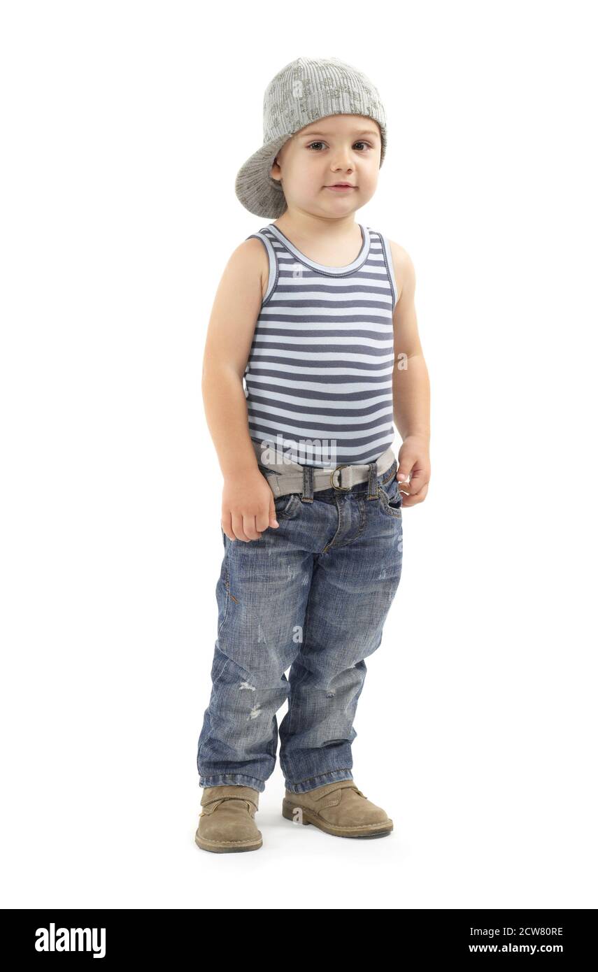 Child isolated on white Stock Photo - Alamy