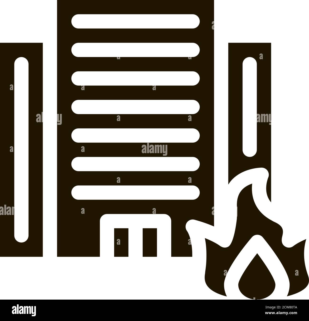 Burning Building House Icon Illustration Stock Vector Image & Art - Alamy