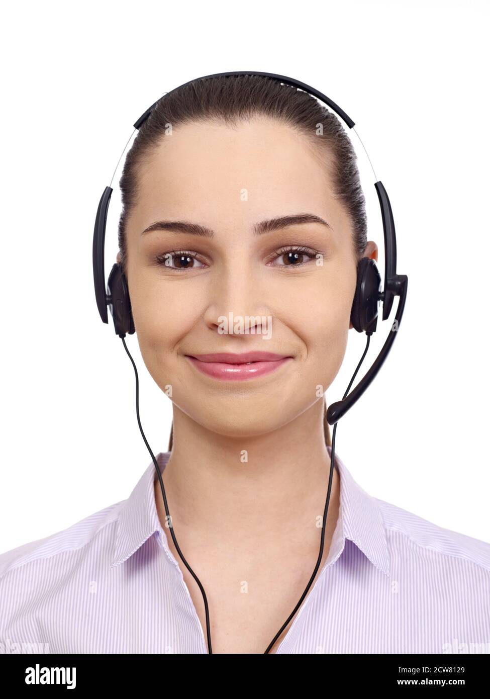 Female it support officer isolated Stock Photo - Alamy