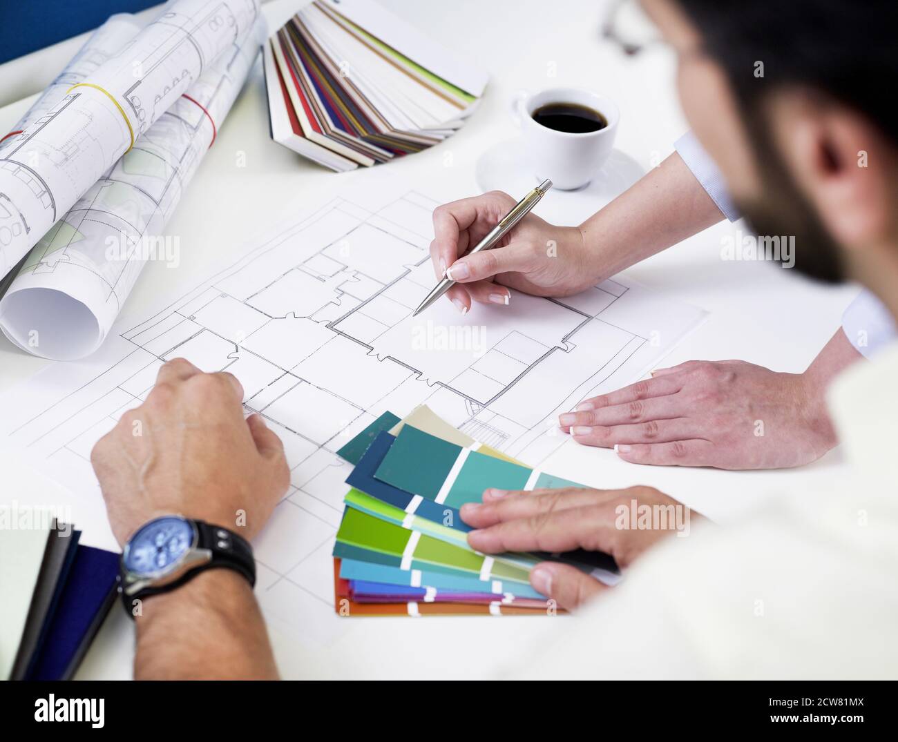 Engineer discussing over document hi-res stock photography and images ...