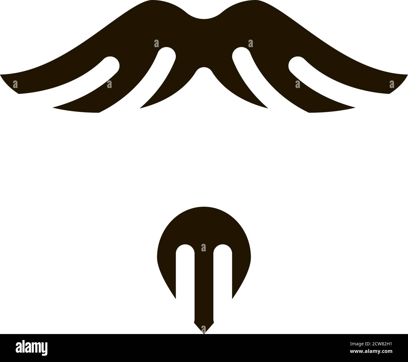 Beard icon monochrome simple Stock Vector Images - Alamy