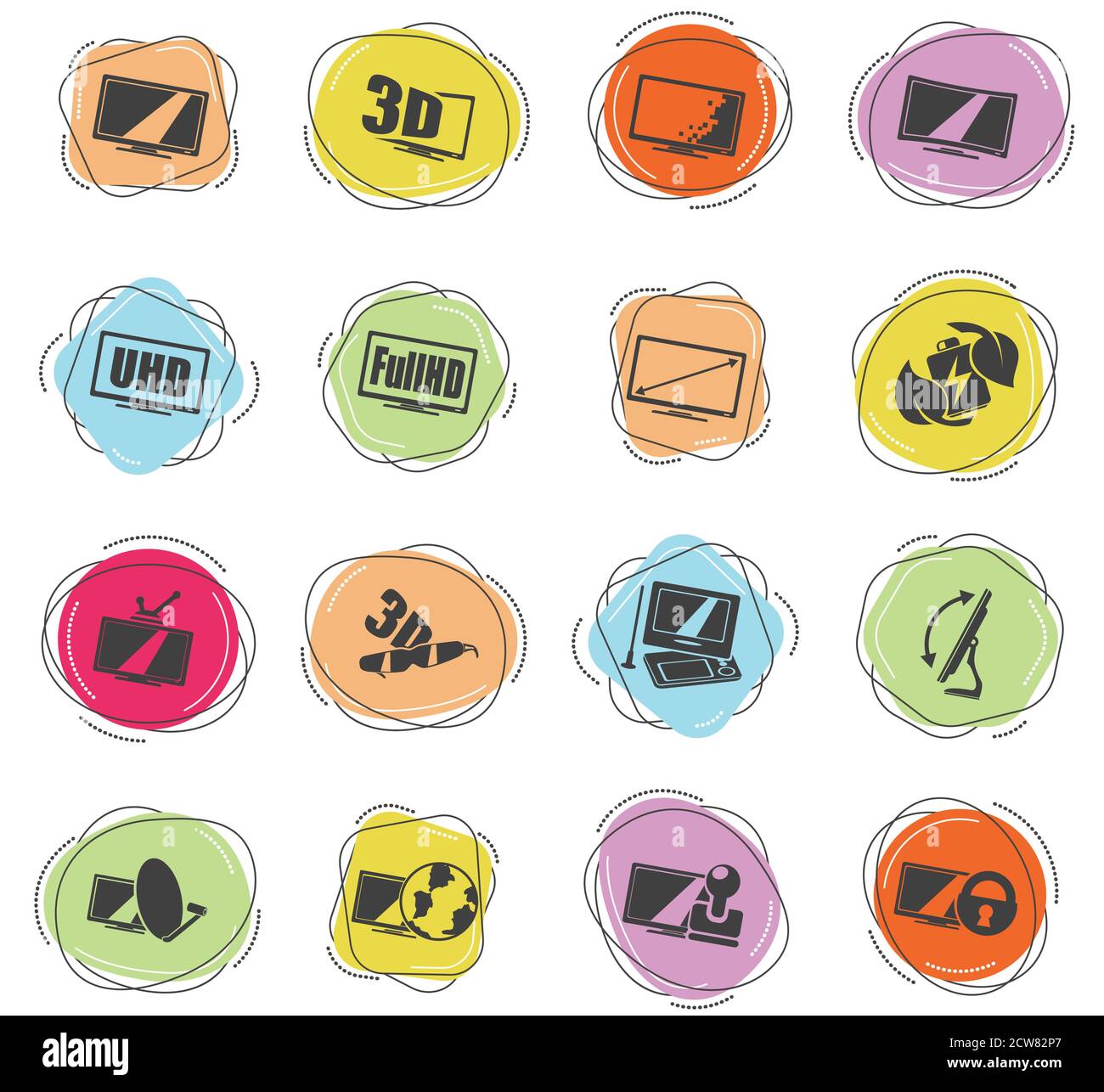 Vector TV features and specifications Stock Vector Image & Art - Alamy