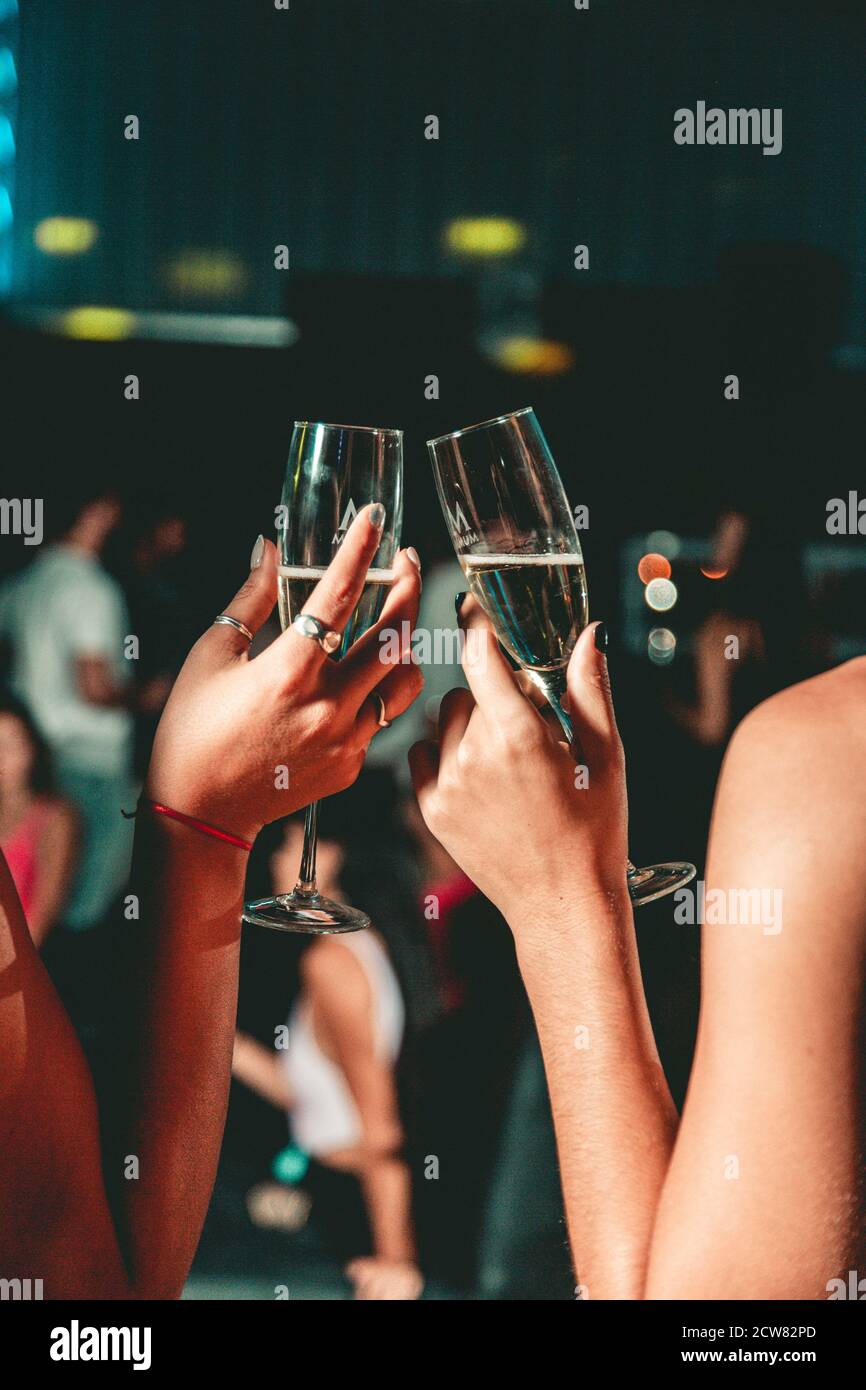 Raise up wine glasses hi-res stock photography and images - Alamy