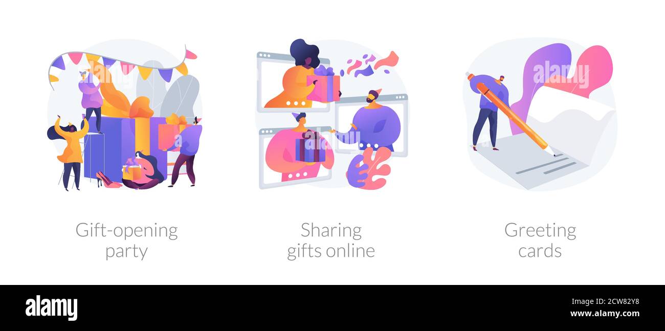 Holiday celebration abstract concept vector illustrations Stock Vector ...