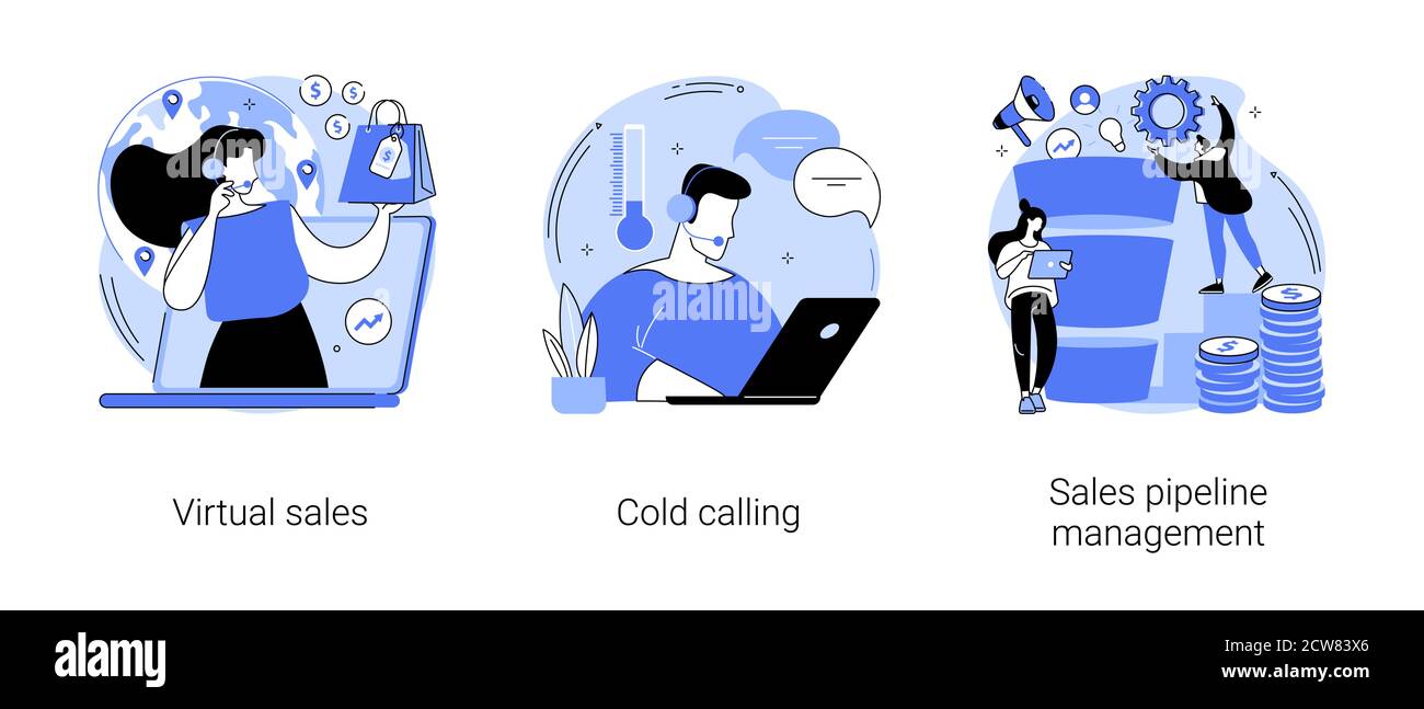 Sales management team abstract concept vector illustrations Stock ...