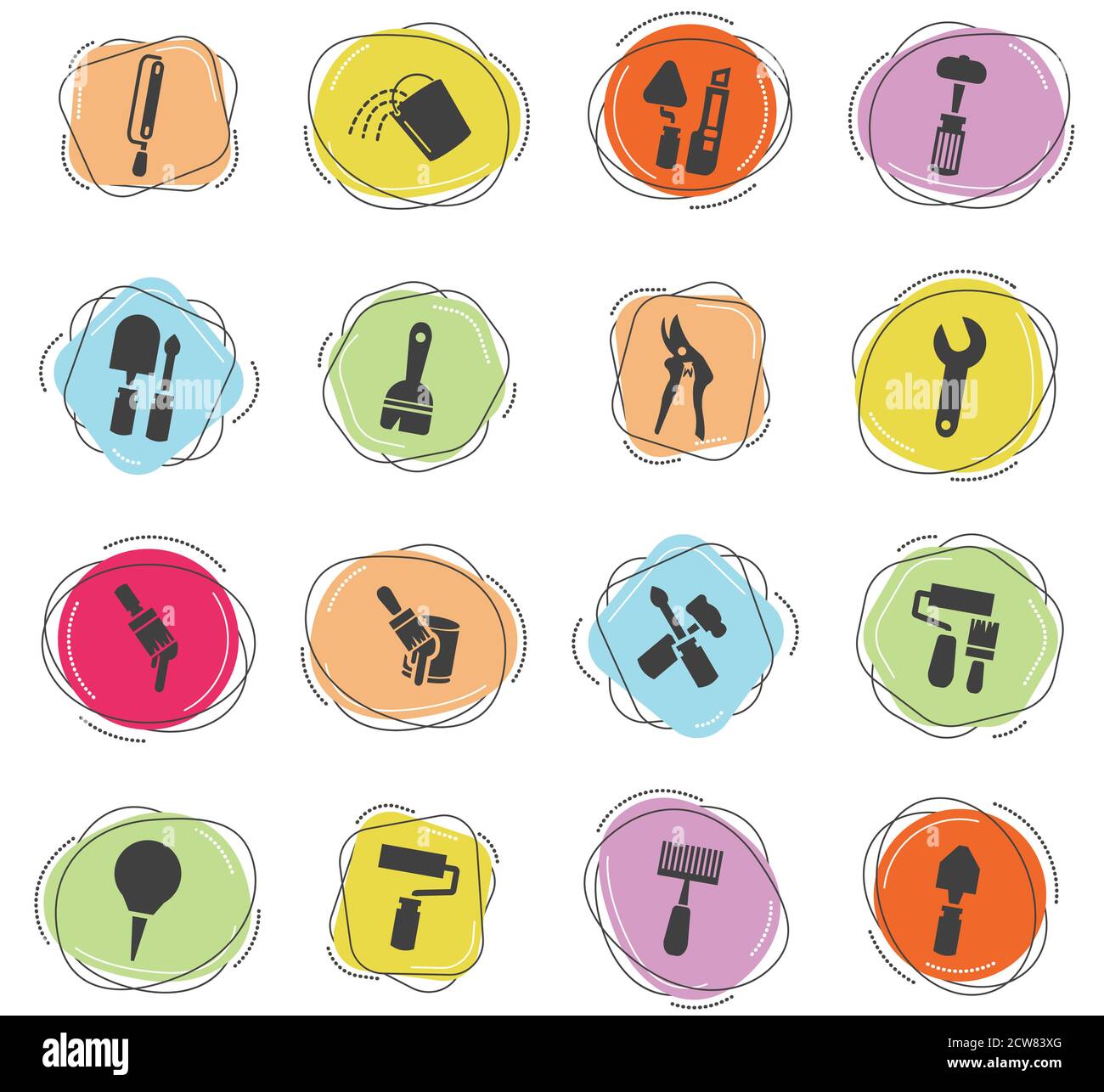 Work tools icons set Stock Vector Image & Art - Alamy