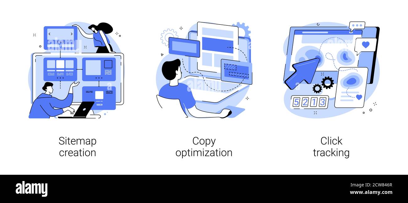 Website optimization abstract concept vector illustrations Stock Vector ...