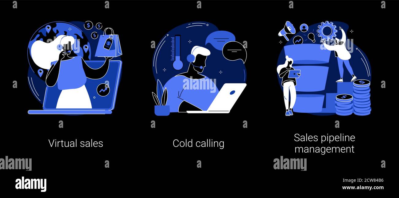 Sales management team abstract concept vector illustrations Stock ...